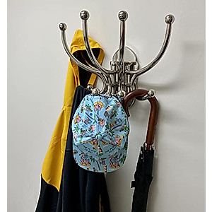 Vandy Ideal Metal Swivel Hook Heavy Duty Folding Swing Arm Quintuple Coat Hook with Multi Five Foldable Arms Towel/Clothes Hanger for Bathroom Kitchen Garage Wall Mount Hanger, (DH8018)