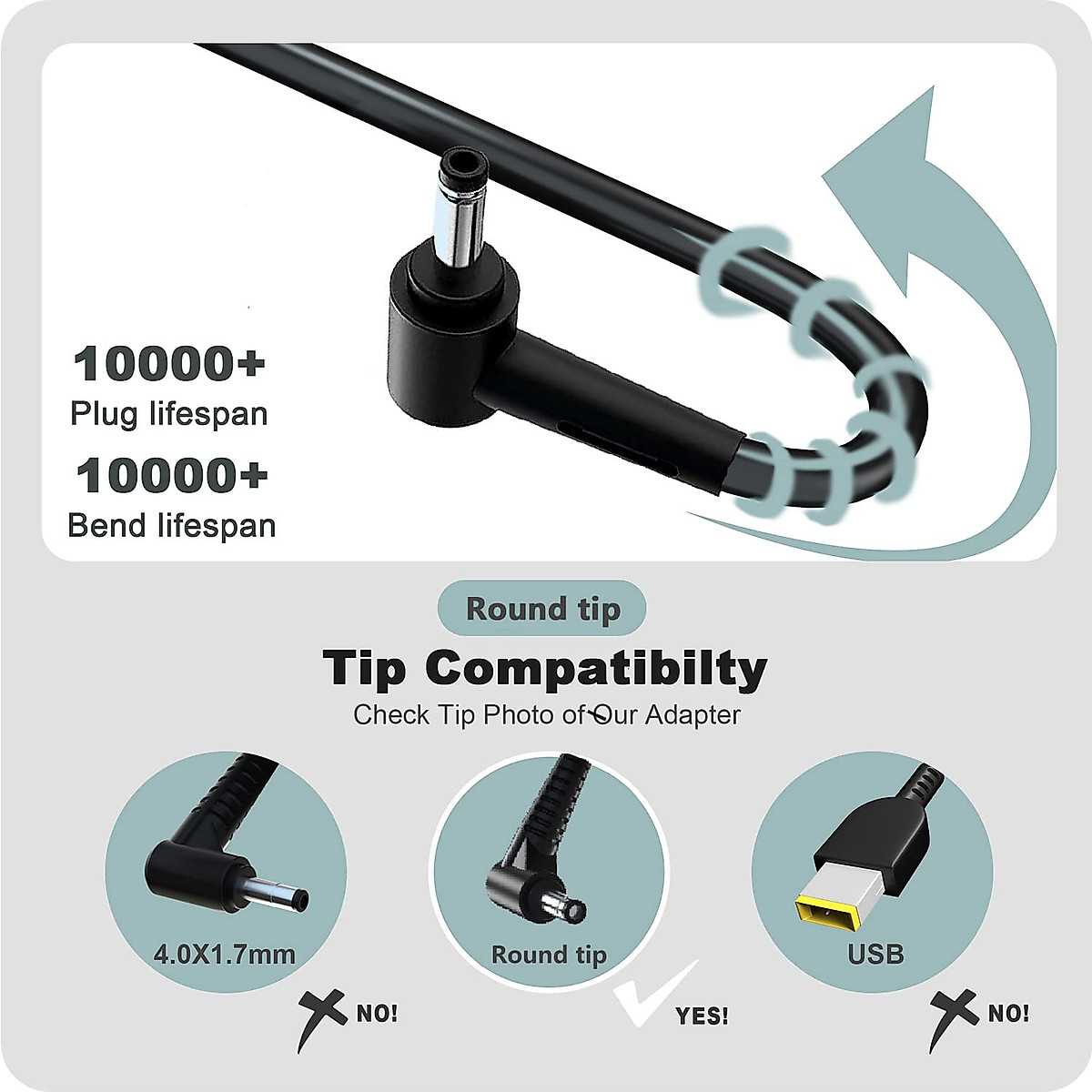 Charger for Gateway Laptop 19V - (Fit for TYPE60-190-3150U GWTN156-1 GWTN156-5 GWTN156-4 GWTN156-7 GWTN156-9 GWTN156-11 GWTN141-2 GWTN141-10 GWTN141-3 GWTN141-4 GWTN141-6 GWNC31514-BK GWNC31514-BL)