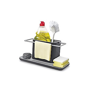 Joseph Joseph 85070 Sink Caddy Kitchen Sink Organizer Sponge Holder Dishwasher-Safe, Large, Gray