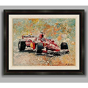 Wheel Lift, Ferrari Formula 1 Grand Prix Racing Motorsport Painting By Internationally Renown Painter Andre Dluhos