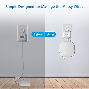 Wall Mount Holder for eero Pro Home WiFi System-Simple and Sturdy Wall Mount Holder Stand Bracket (NOT for eero 6 or eero pro 6), Without Messy Wires (White(3 Pack))