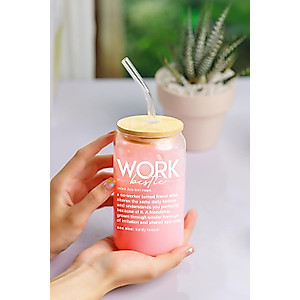 NewEleven Birthday Gifts For Coworker Women – Work Bestie Gifts For Women Friends - Appreciation Gifts For Coworkers, Unique Present Ideas For Coworker Leaving, Farewell Party – 16 Oz Coffee Glass