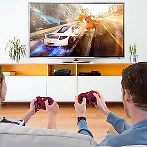 Cybcamo Silicone Skin Cover Grip Set for Xbox One X & One S Controller, Anti-slip Protector Case for Microsoft Xbox 1 Controller with 8 Thumbstick Caps (Red)