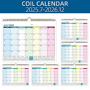 Kyweel Wall Calendar 2023-2024, January 2023-June 2024, 15" x 12", Highlight Holidays, Planning Calendar, Thick Paper