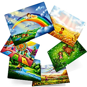 Mindful Land Mindfulness Cards for Kids - Positive Affirmations Cards for Kids Stress Reduction - Meditation Cards Calming Therapy Tool - Daily Mindfulness for Kids - Game for Mindful Kids Development