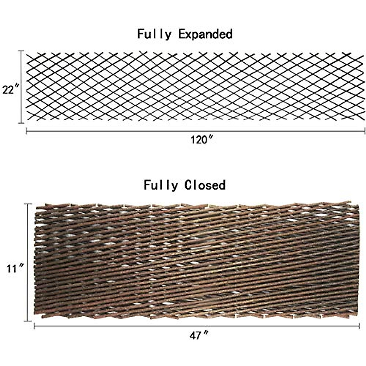 Sumery Nature Willow Trellis Expandable Plant Support Plant Climbing Lattices Trellis Willow Expandable Trellis Fence for Climbing Plants Support 36x92 Inch,Double Panel (1, Willow Wicker Fence)
