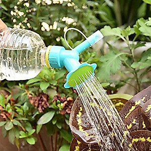 3Pcs Bottle Cap Sprinkler, Plastic Dual Head Bottle Watering Spout, Bottle Watering Spout Bonsai Watering Can for Indoor Seedlings Plant, Garden Tool