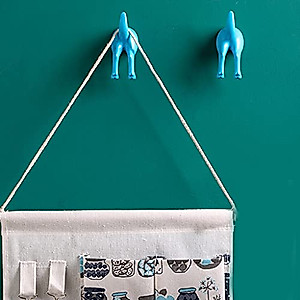 KKirafairy 4Pcs Nordic Plastic Dog Tail Hooks Wall Mounted Coat Hat Key Hanger Decoration