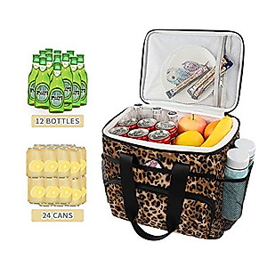 ALAZA Jaguar Cheetah Animal Skin Leopard Colored Large Cooler Insulated Picnic Bag Lunch Box for Adult Men Women