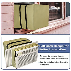 ONELIGHT Window Air Conditioner Unit Cover - AC Covers for Outside,Fit up to 17"x13"x12"