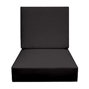 RSH DECOR: Deep Seating Foam Cushion Set | 24” x 24” Seat | All-Weather Spun Fabric | Water and Fade-Resistant | Outdoor Chair Cushion Set for Patio Furniture | Orange