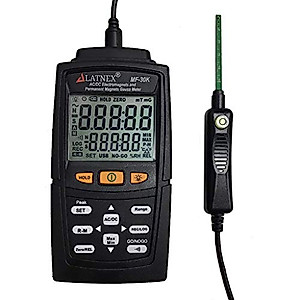 MF-30K AC/DC Gauss Meter with Certificate, Measures Magnetic Fields Strength and Pole(Residual Magnet, Permanent). Integrated High AC ElectroMagnetic Fields Level Measurement (<15000G/Milli Tesla)