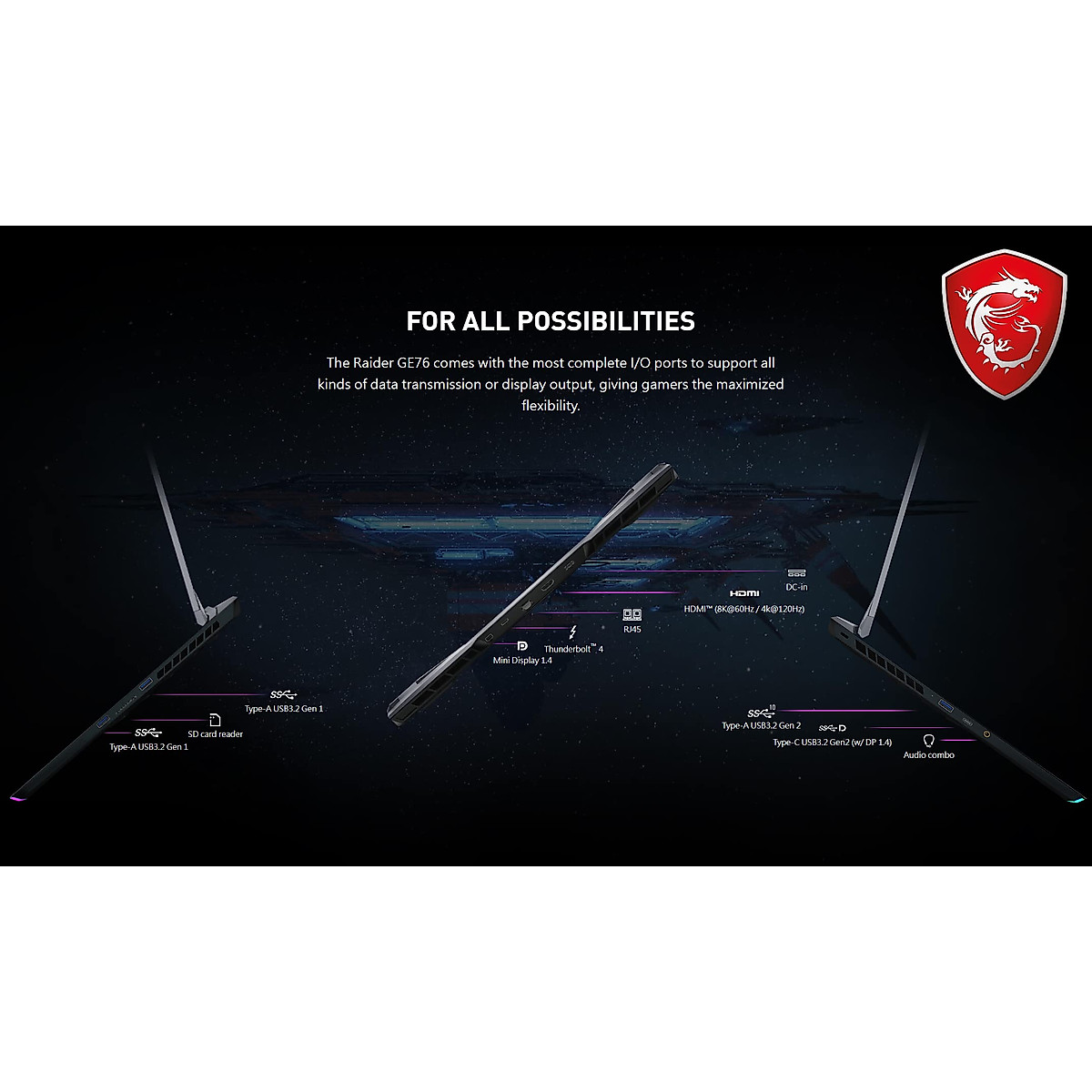 MSI GE76 Raider Gaming Laptop - 12th Gen Intel Core i9-12900H - GeForce RTX 3060 MUX TGP 140W - 17.3" 144HZ 1080p – 99.9WHr w/HDMI (64GB RAM | 2TB PCIe SSD)