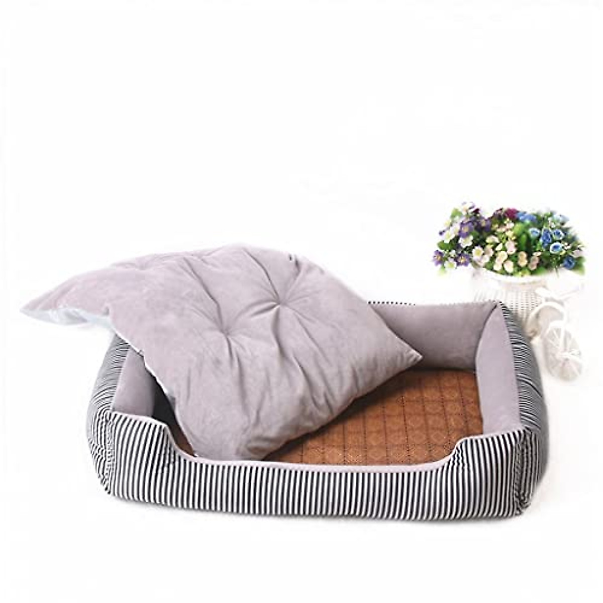 WXBDD Nest Dog Baskets Mat Winter Waterproof Kennel Soft Large Pet Dog Bed Cat Kennel Warm Cozy Dog House Soft Fleece (Color : D, Size : 70X51X13CM)