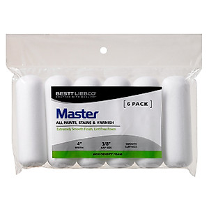 Bestt Liebco White Foam Mini Rollers 4" x 3/8" White Foam 6-PK