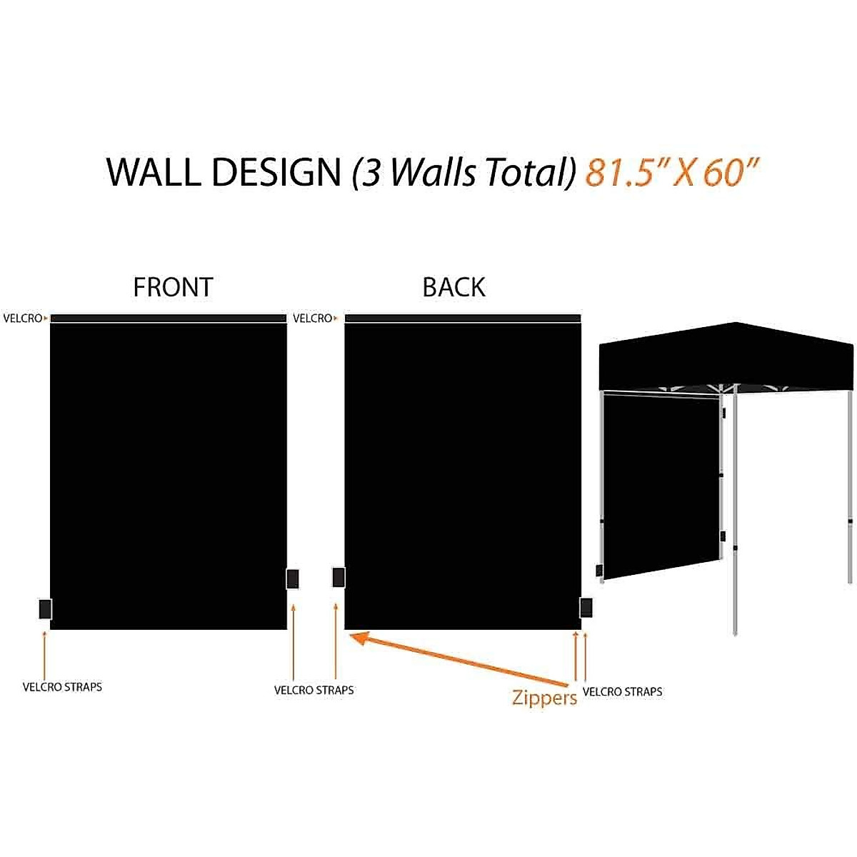 Impact Canopy 5' x 5' Pop-Up Portable Photo Booth Tent Studio with Roller Bag, Black