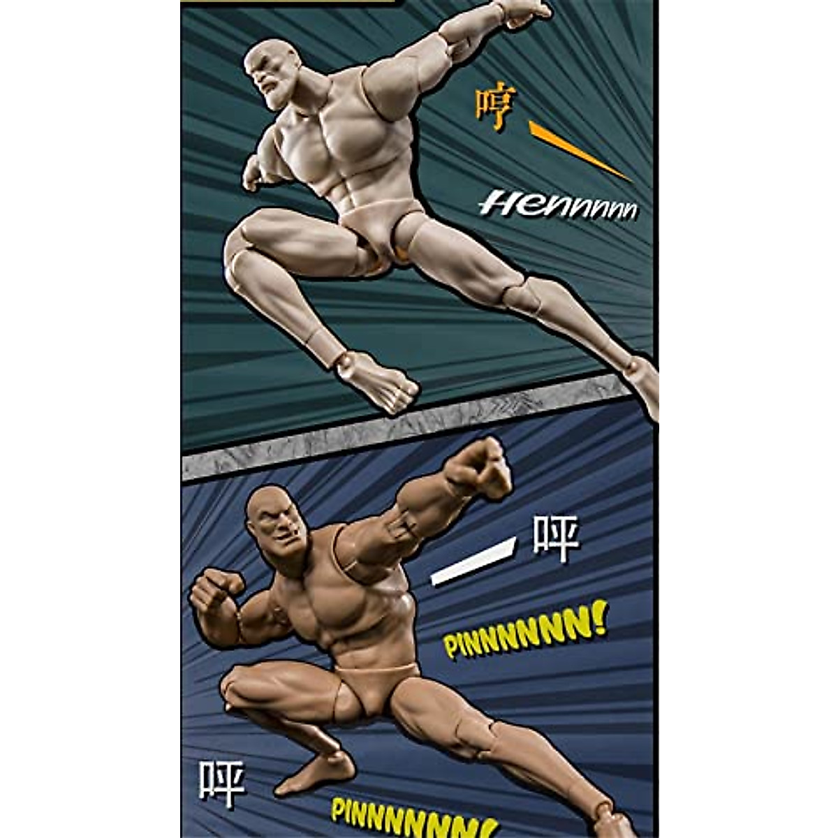 1/12 Scale Male Action Figure,6inch Flexible Muscular Strong Male Action Figure Body Doll Collection (White Skin)