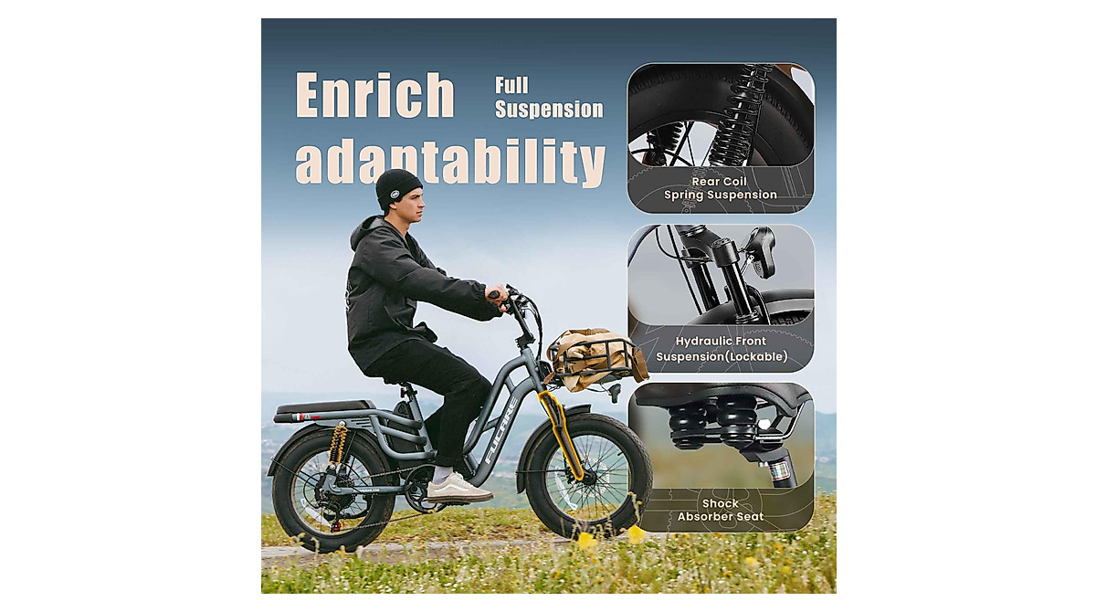 Fucare Libra 1200W Electric Bike - 32MPH Fat Tire E-Bike
