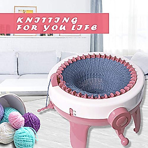 Knitting Machines, 40 Needles Knitting Loom Machines, Smart Knitting Board Rotating Double Weaving Loom Machine Kit for Kids and Adults