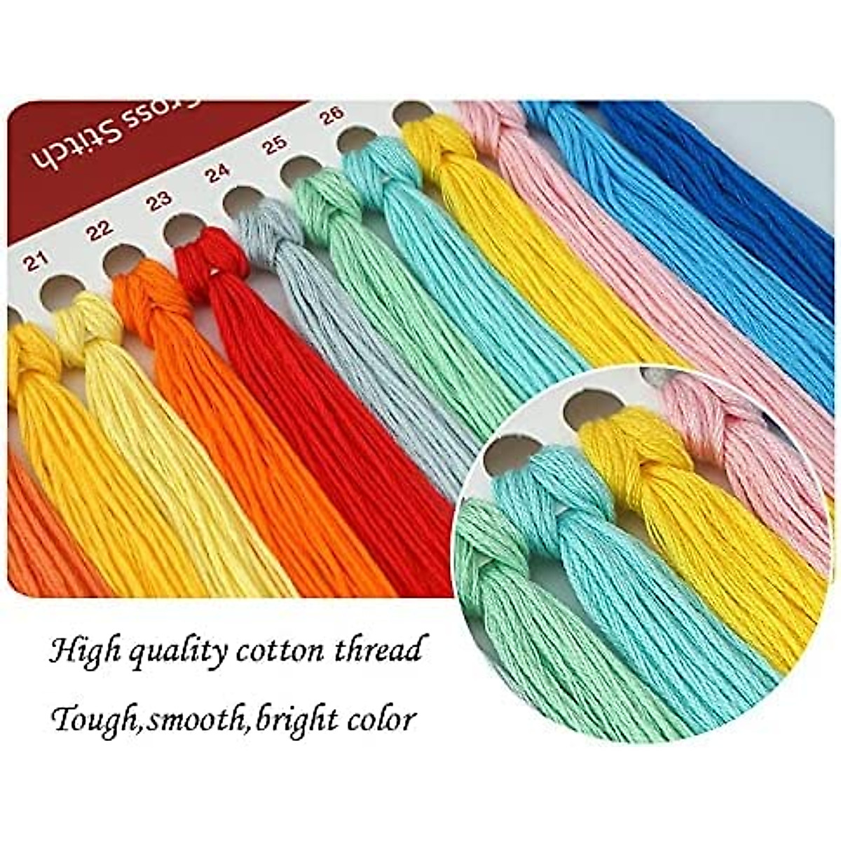 Beginner Cross Stitch Kits of White Crane Birds Stamped Cross-Stitch Supplies Needlework Bird DIY 14CT 2 Strands Cotton Thread Printed DIY Needlepoint Kits DMC Craft Needlework Set 34×34cm