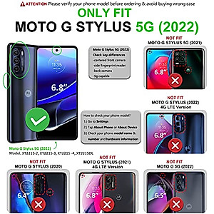 PUJUE for Motorola Moto G-Stylus 5G-2022 Case: Silicone Shockproof Protective Cell Phone Case - Slim Rugged Dual Layer 360 Full Protection Durable Tough Drop Proof Bumper (Navy Blue)
