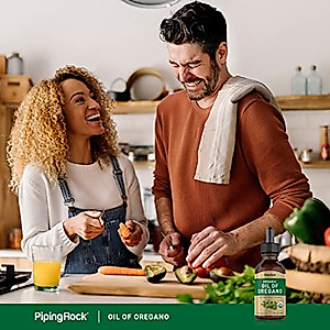Piping Rock Oil of Oregano Organic Liquid Drops | 2 fl oz | with Extra Virgin Olive Oil | Herbal Extract Supplement | Non-GMO, Gluten Free