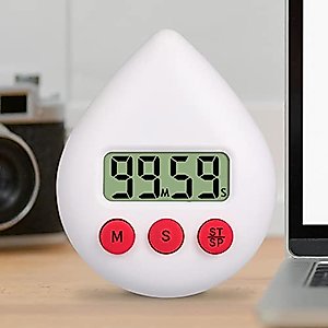 Larger Screen Timer with Buttons Durable Waterproof Cartoon Timer for Home Bedroom Bathroom,Larger Screen Timer with Buttons Practical Visual Countdown Timer for Home Bedroom Bathroom