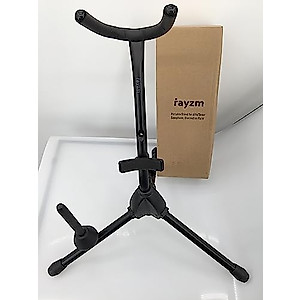 Rayzm Alto/Tenor Saxophone Stand with Detachable Flute/Clarinet Holder, Adjustable Portable Stand for Alto Saxophone, Tenor Saxophone, Clarinet & Flute. Folding Legs, Easy to Assemble and Disassemble.