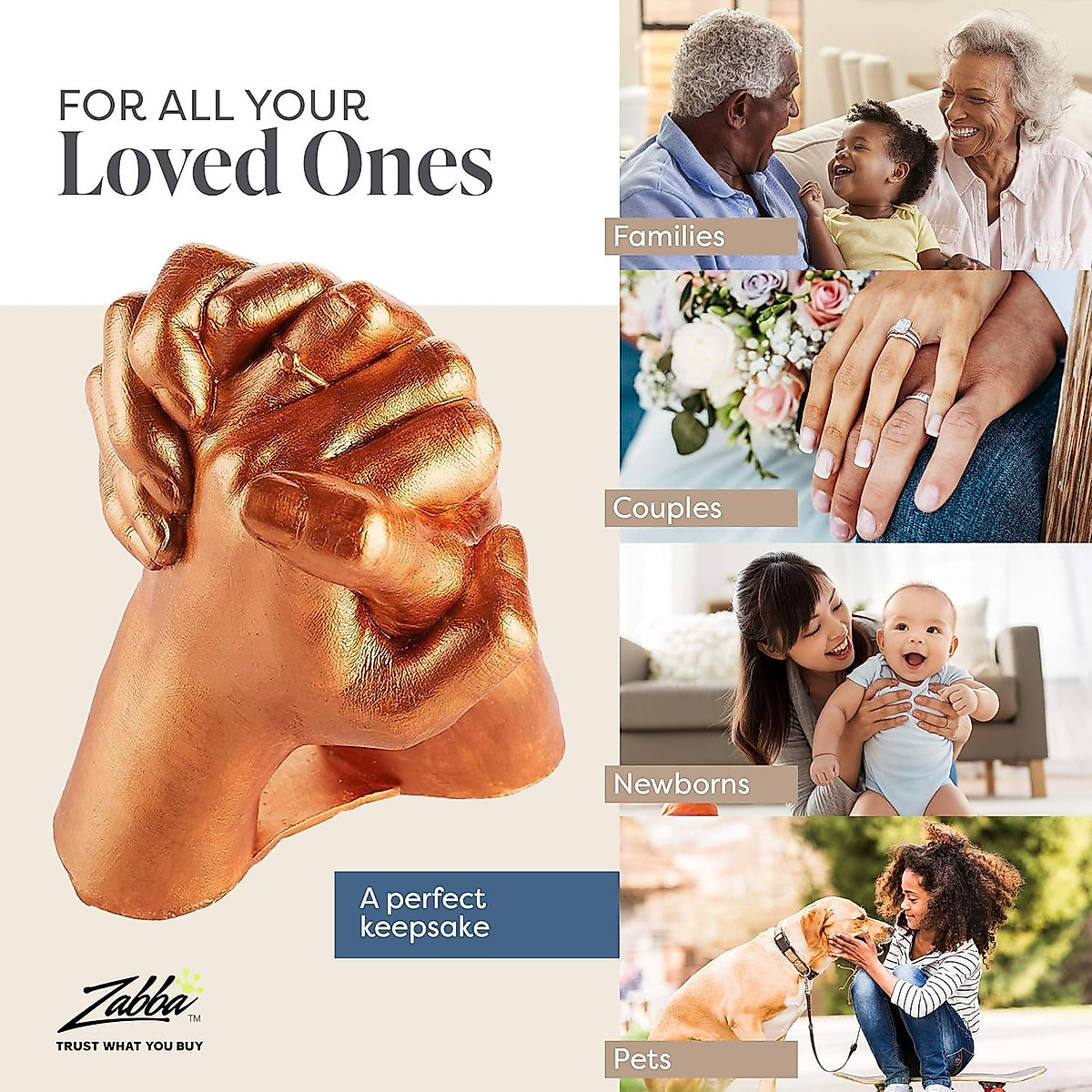 Discovering DIY Hand Casting Kit - Craft Supplies for Plaster Mold w/Molding Powder, Gloves, Paint & Tools - Valentines Day Gifts for Women, Men and Anniversary - Couple Gifts for Adults