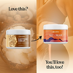 Concealing Caffeine Cream for Cellulite Reduction - Ultra Moisturizing Cellulite Cream for Thighs Butt and Belly with Rich Shea and Cocoa Butter - Light Scented Vegan Firming Body Lotion for Women