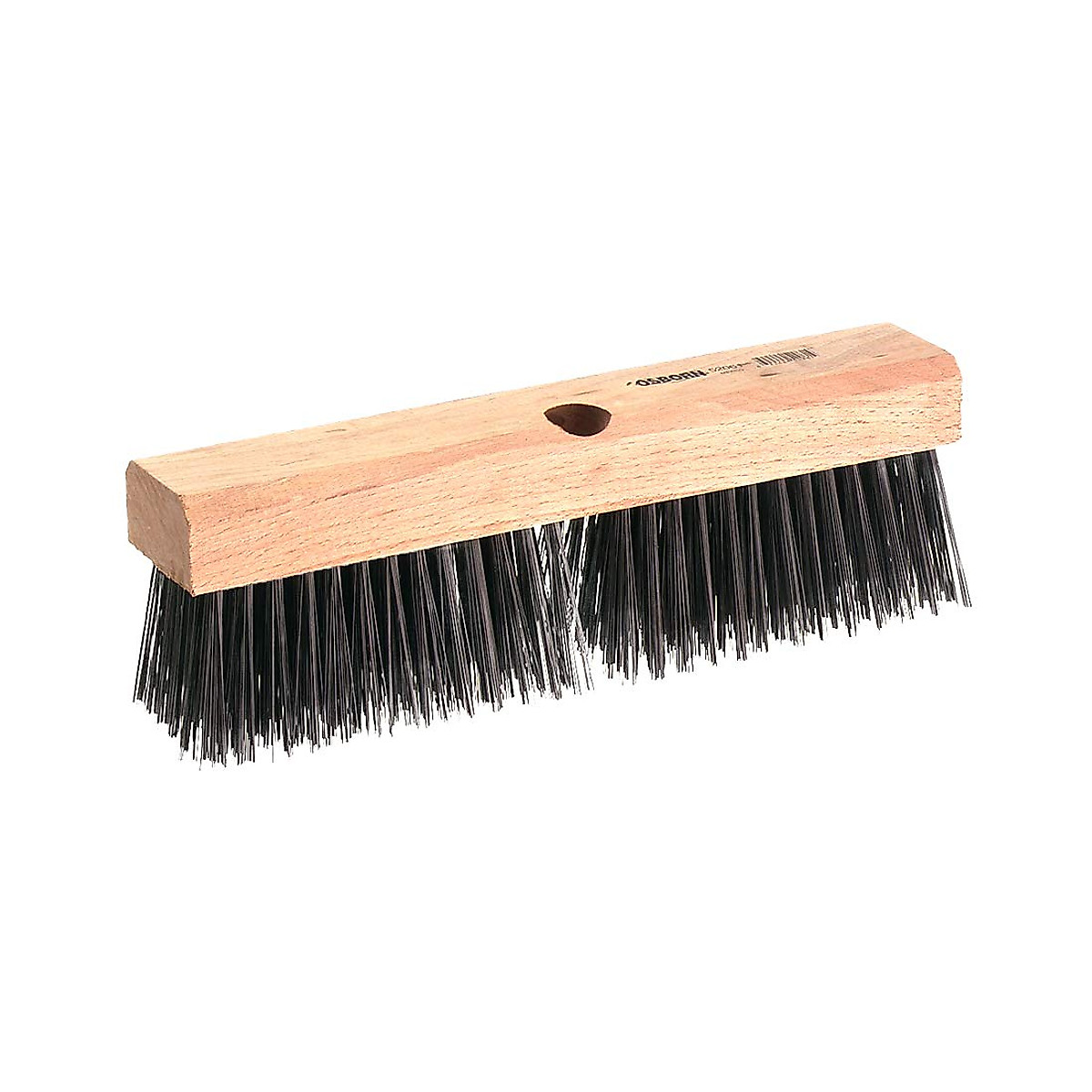 Osborn 52061SP Block Style Wire Broom Head, Heavy Duty Scrubbing and Sweeping, Cold Drawn Wire Fill Material, 12" Block Head Length, 2-3/8" Block Width, 2-1/2" Trim Length, 12-1/2" x 2-1/2" Brush Face