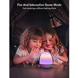 Govee RGBIC Easter Night Light, Sound Machine, Bluetooth Speaker in One, 60+ Music, Game & Sence Modes, Portable Table Lamp with Charging Base, White Noise Machine, Sleep Trainer for Gentle Wake Up