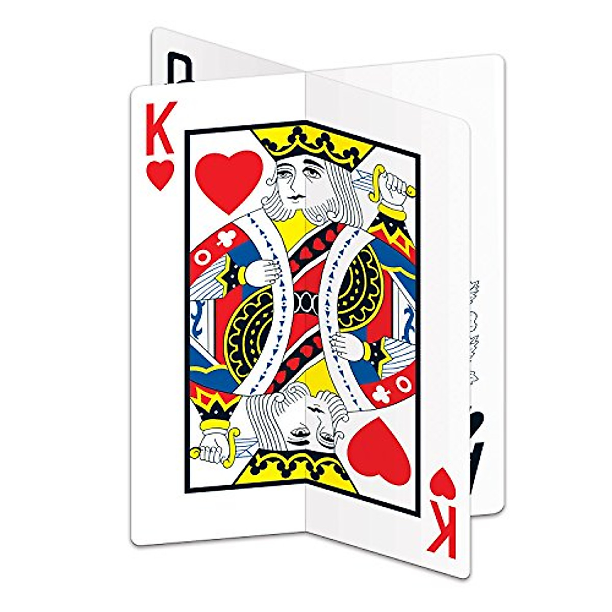 Beistle 4 Pieces 3-D playing card Centerpieces, 12", , Multicolored