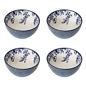 Pfaltzgraff Gabriela Blue 16-Piece Dinnerware Set, Service for 4