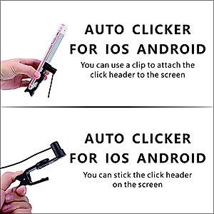 Auto Clicker for iPhone iPad：Screen Device Automatic Tapper for Android IOS，Simulated Finger Continuous Clicking, Adjustable Speed Physical Clicker，Suitable for Games, Live Broadcasts Likes, Reward Tasks（1 Second Fastest 33 Times） (A1)