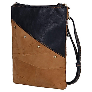 VAAN & Co Women's Brisk Python Small Cross Body Upcycled Genuine Leather Bag Python