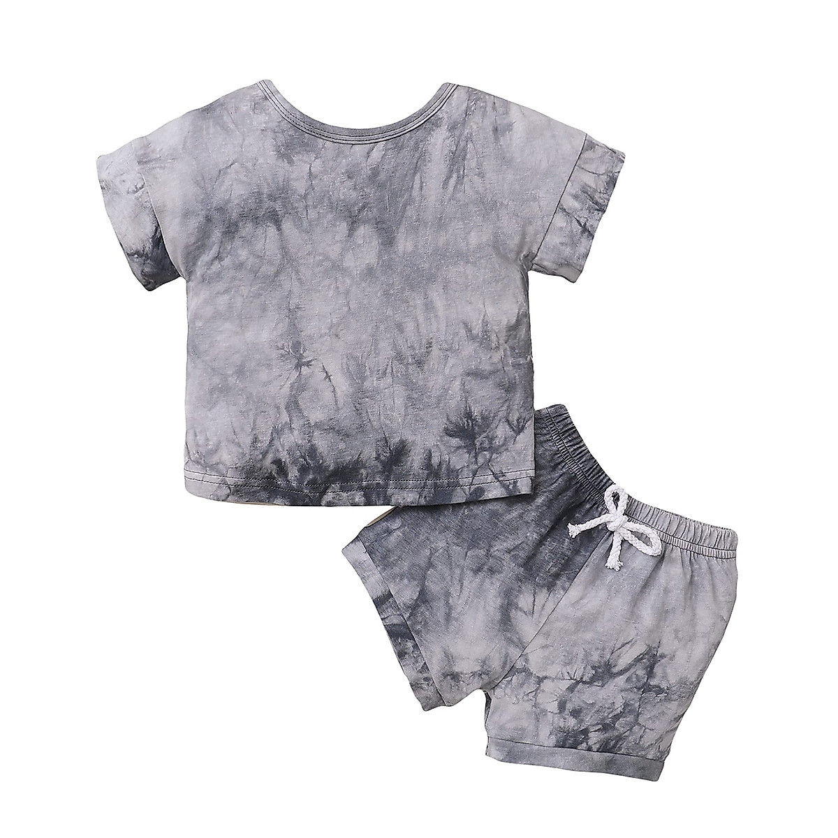 Baby Boy Clothes Tops Pants Shorts Set Toddler Boy Baby Clothes Tie-dye Baby Boy's Clothing 2Pieces Baby Outfits for Boys Grey 18-24 Month Boy Clothes