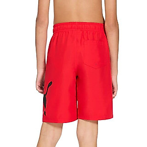 PUMA Boys' Big Cat Swim Trunks, High Risk Red, Small