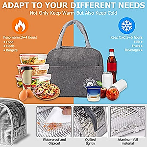 AURUZA Lunch Bag,Insulated Lunch Bag,Waterproof and Reusable,Men Lunch Tote with Interior Pockets,Waterproof Thermal Lunch Cooler for Picnic/office/school
