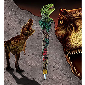 Planet Pens Tyrannosaurus Rex Novelty Pen - Cute Funny Pens for Kids, Teens and Adults, Fun Cool Ball Point Pen for School Writing and Unique Office Supplies, Dino Pen Gift for Men and Women - 6 Inch