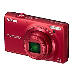 Nikon COOLPIX S6100 16 MP Digital Camera with 7x NIKKOR Wide-Angle Optical Zoom Lens and 3-Inch Touch-Panel LCD (Red)