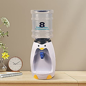 Mini Water Dispenser 2.5 Liters and 8 Glasses of Water. This Small Water Dispenser is Suitable for Libraries and Children's Room, Desk. It can be Used as a Toy or Gift for Children (White)