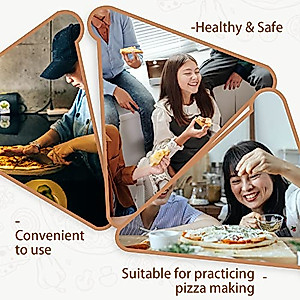 ALLWINNER Bamboo Pizza Peel 12 inch Premium Wooden Pizza Peels for Making Pizza, Pizza Cutting Board 2 Pack