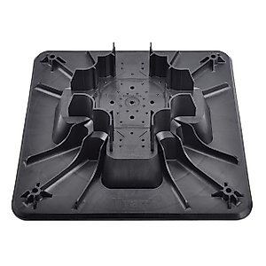 PNP153544 Myard Deck Foundation Block for Wood Composite Floor Frame Pier Shed Base Footing Post Beam Support (Qty 2, Black)
