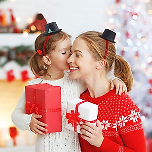 Skylety 8 Pieces Snowman Hats for Crafts Mini Top Hats Felt Top Hats Small Black Craft Top Hats for Christmas Party Snowman Doll Craft Decor