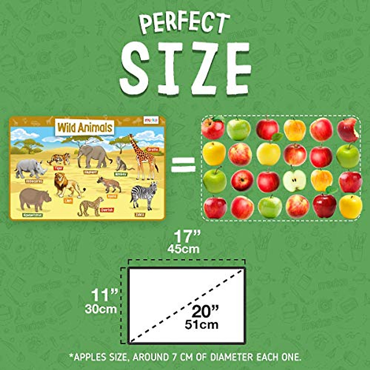 merka Kids Placemats for Dining Table Placemats for Kids Toddler Placemats for Dining Table Set of 4 Wipeable Non-Slip Silicone Mats