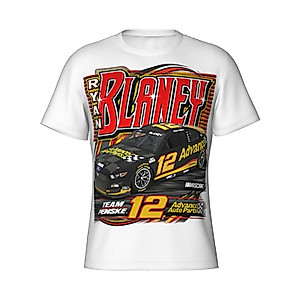 Ryan Blaney 12 Men's T-Shirt Crewneck T-Shirt Tight Sport Short Sleeve Classic Printing Performance