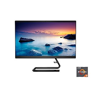 Lenovo IdeaCentre AIO 3, 24 All-in-One Computer, AMD Ryzen 3 4300U Mobile Processor, Integrated Graphics, 8GB DDR4, 256GB M.2 Name SSD, DVD RW Drive, Windows 10, F0EW005TUS, Business Black (Renewed)