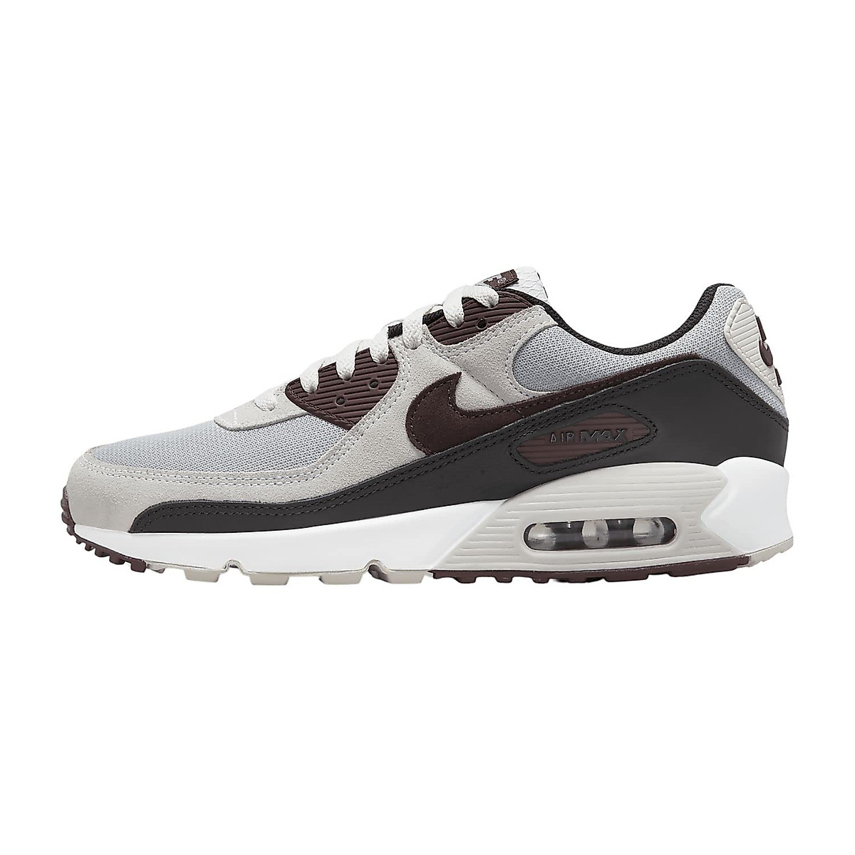 Nike Air Max 90 Men's Shoes (Wolf Grey/Burgundy Crush, us_Footwear_Size_System, Adult, Men, Numeric, Medium, Numeric_8)