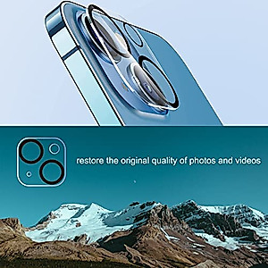 Ailun 3 Pack Camera Lens Protector for iPhone 14 6.1" ＆ iPhone 14 Plus 6.7",Tempered Glass,9H Hardness,Ultra HD,Anti-Scratch,Easy to Install,Case Friendly [Does not Affect Night Shots]